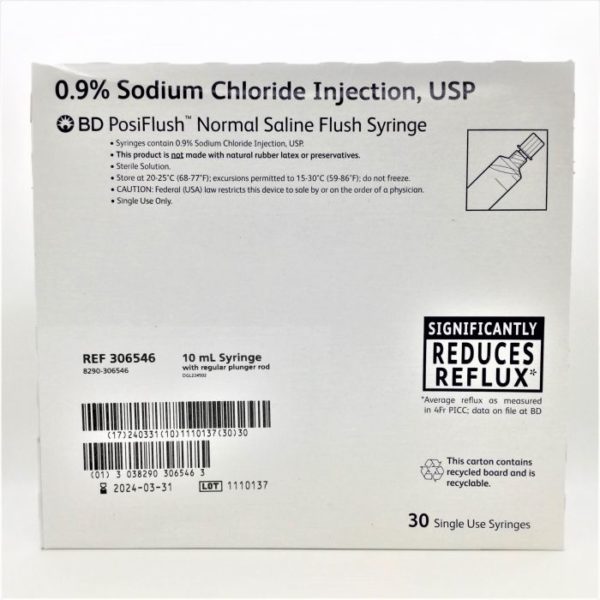 (盒)0.9% Sodium Chloride Injection, USP BD PosiFlush™ Pre-filled Normal ...
