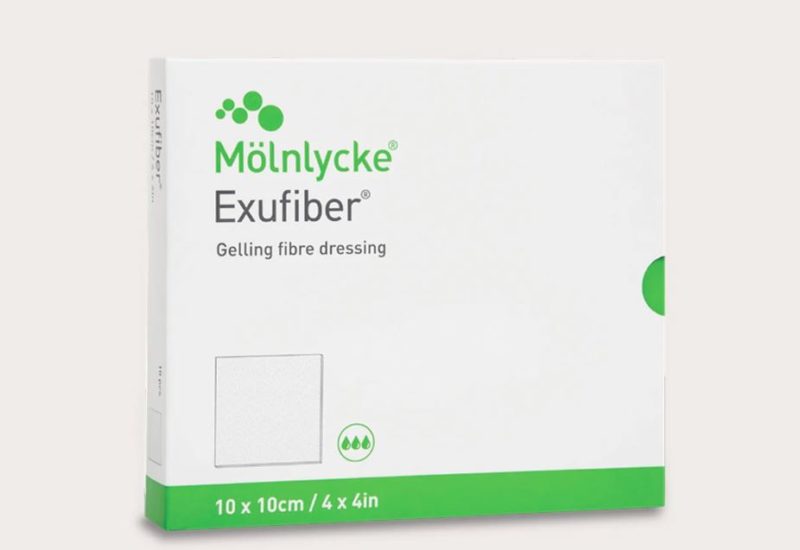(盒)Molnlycke® Exufiber® Gelling fibre dressing with advanced fluid ...